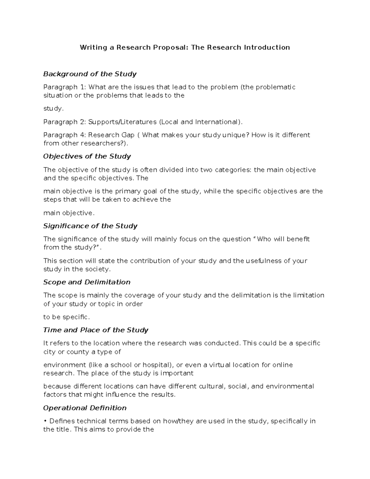 Research - Paragraph 2: Supports/Literatures (Local and International ...