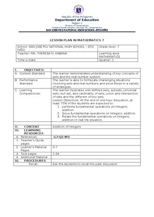 CO 3 - Circle - Jhoanna Marie Bohol - GRADES 1 TO 12 DAILY LESSON LOG ...