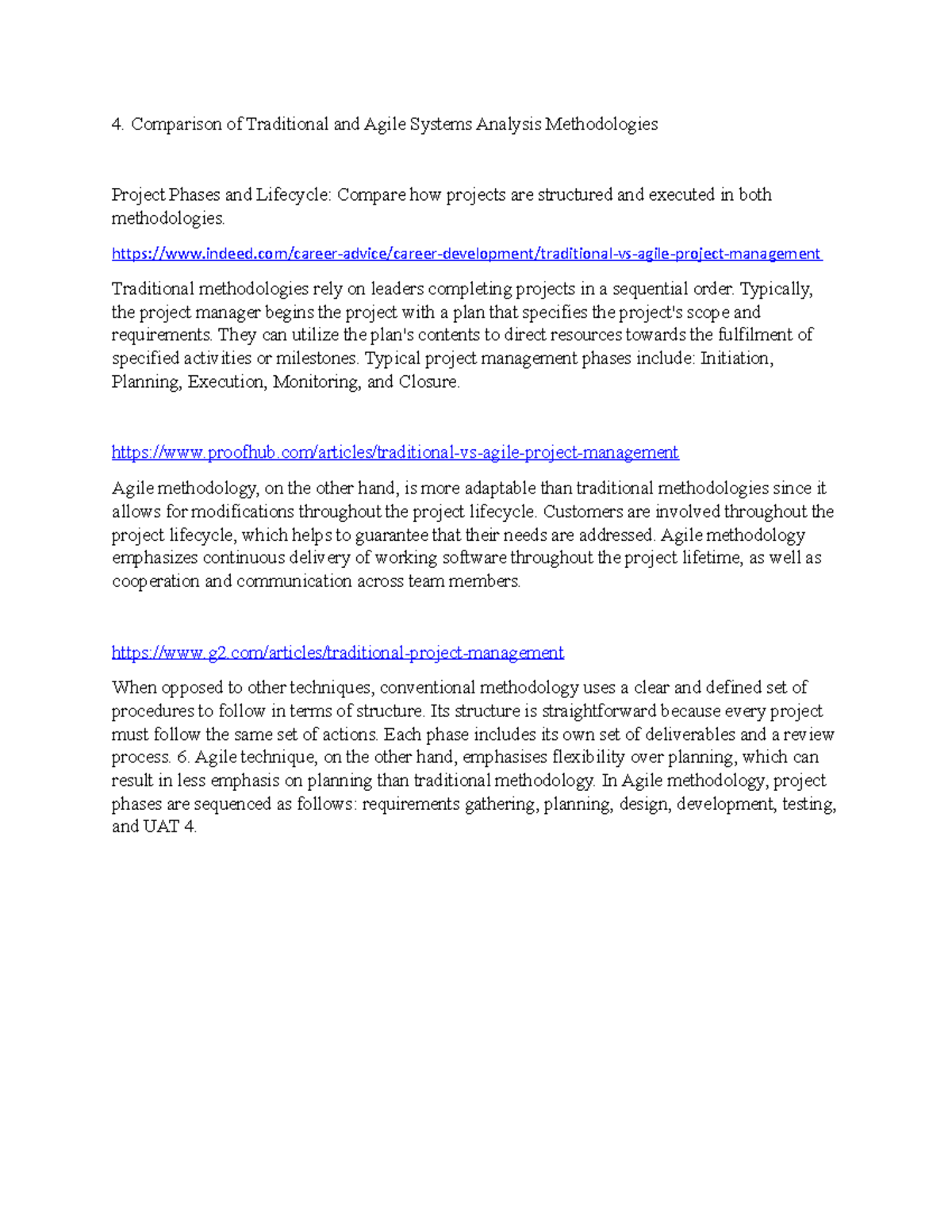 Compare and contrast - nnn - Comparison of Traditional and Agile ...