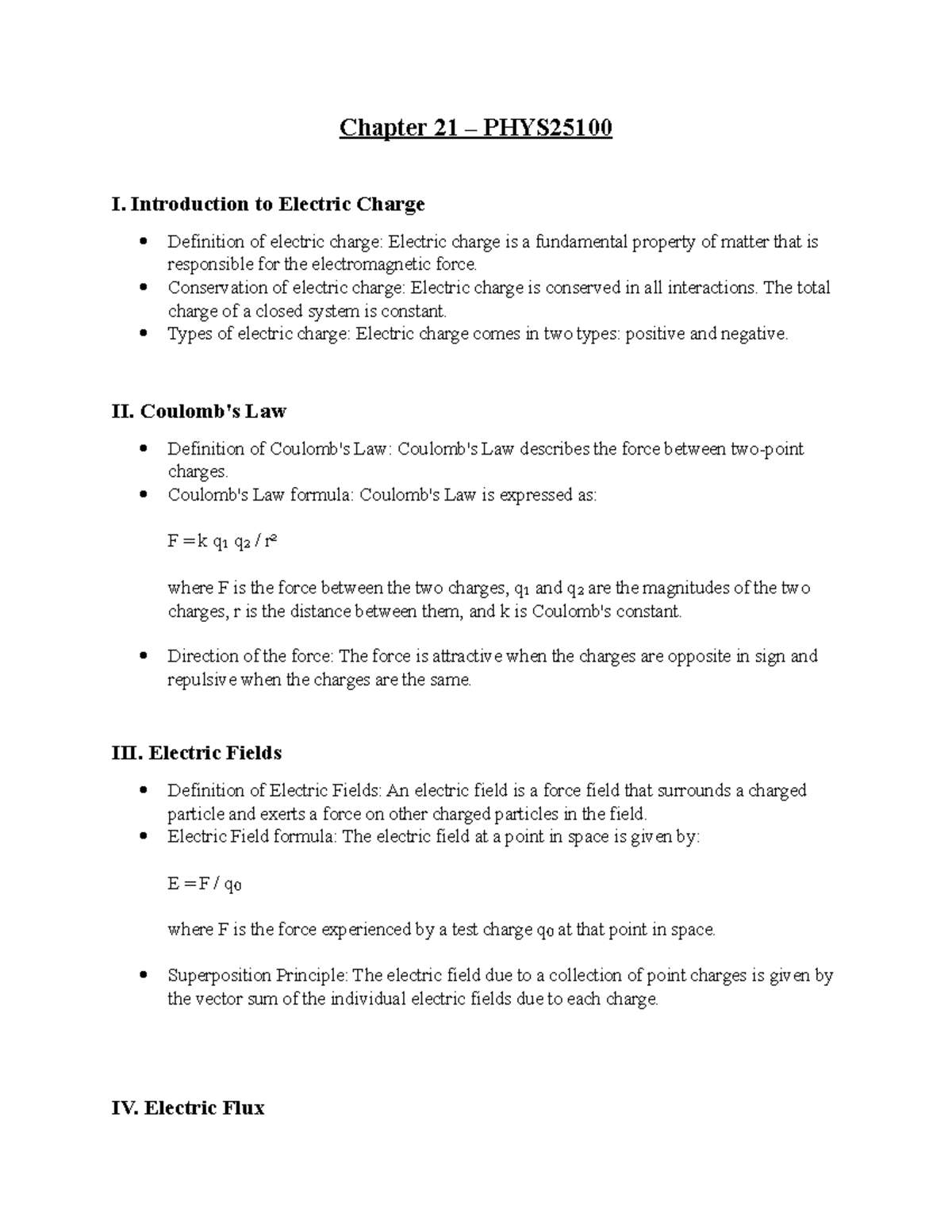 Chapter 21 - PHYS25100 - Detailed lecture notes - Professor James Tucci ...