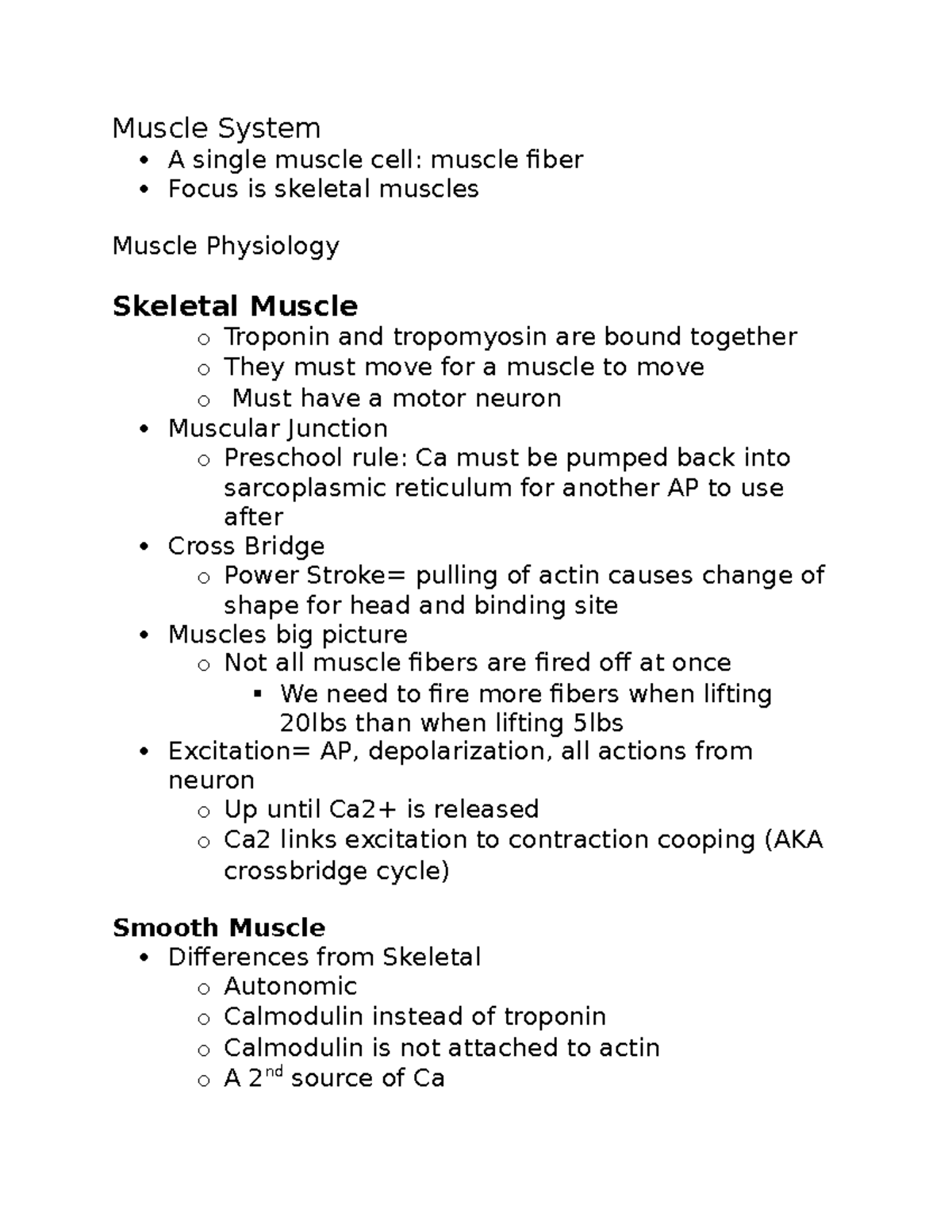Physiology Module 10 - Muscle System A single muscle cell: muscle fiber ...
