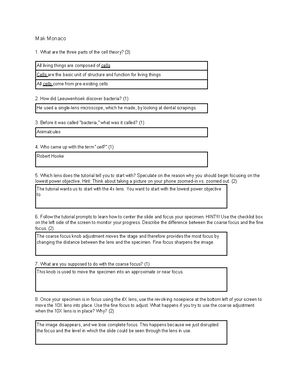 Lab 3 Write Up Introduction to Evolution II - Mak Monaco Laboratory 3 ...