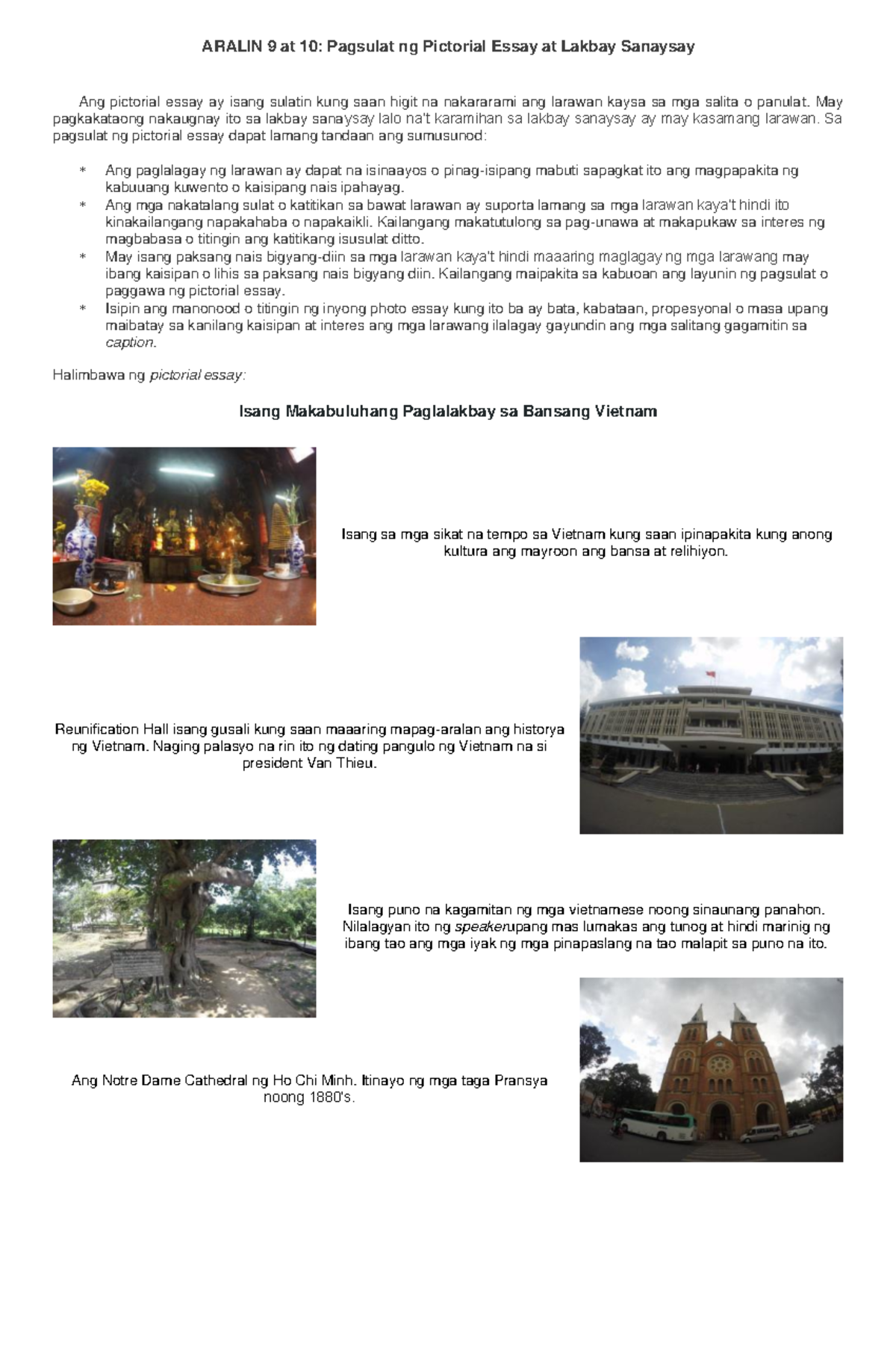 Aralin 9 at 10 - Filipino sa Piling Larang PowerPoint - ARALIN 9 at 10 ...