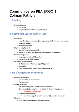 Communiceren in team en met de cliënt - .. Samenwerken Samenwerken ...