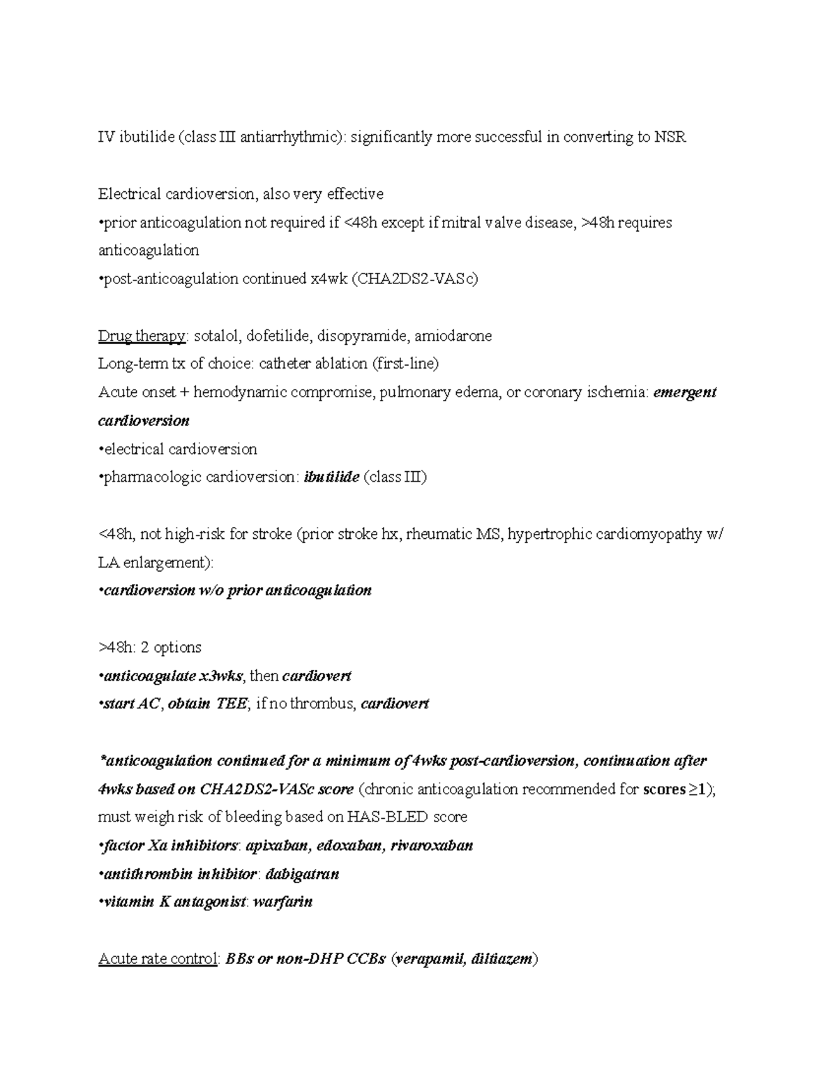 AV Block types lecture 4 - IV ibutilide (class III antiarrhythmic ...