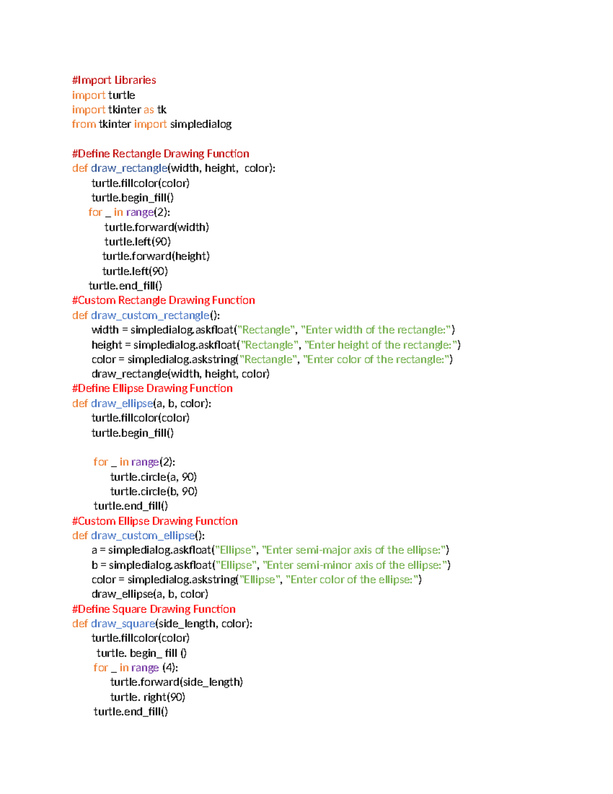 CODE - Coding - #Import Libraries import turtle import tkinter as tk ...