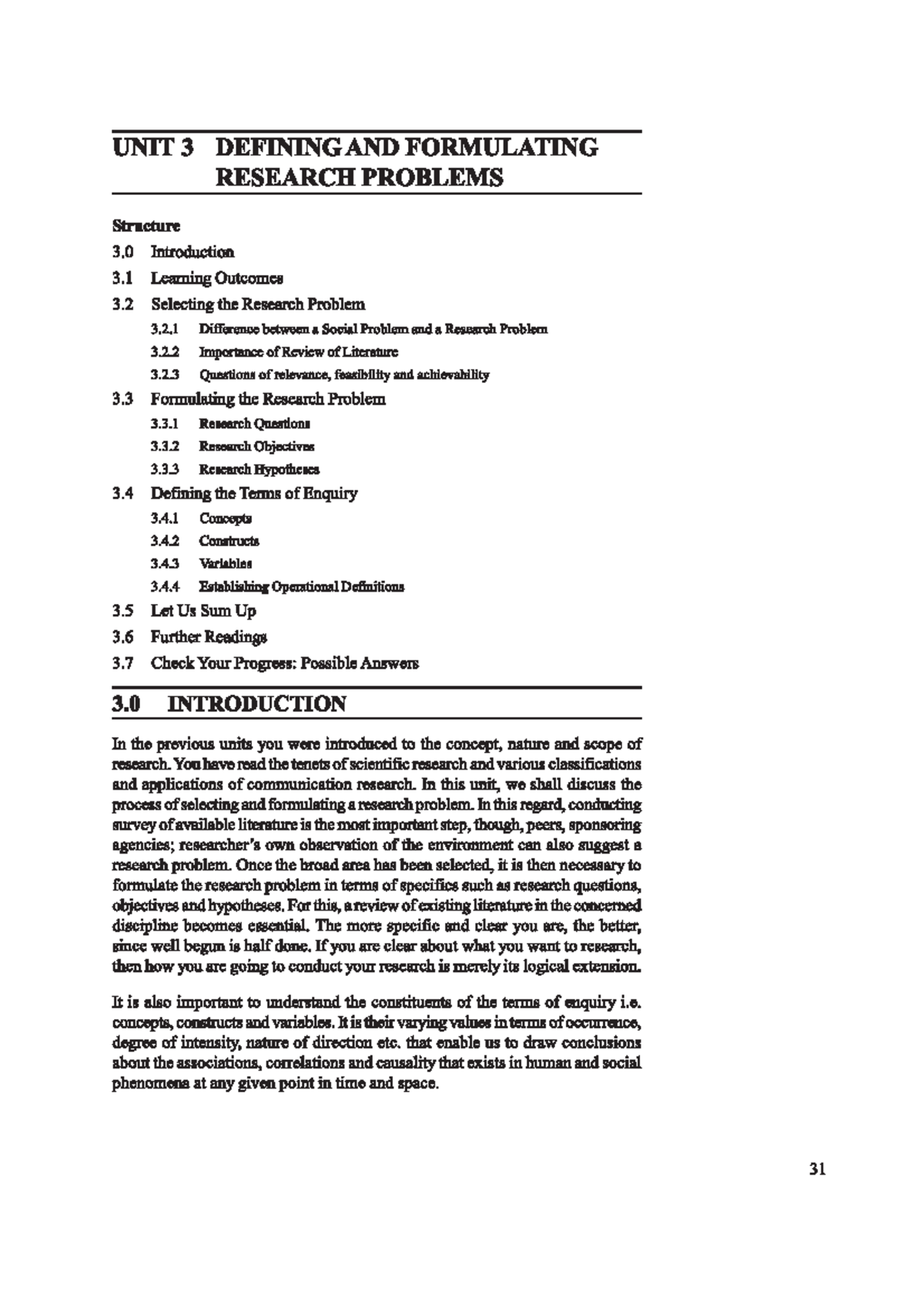 Unit 3 - we shall discuss the process of selecting and formulating a ...