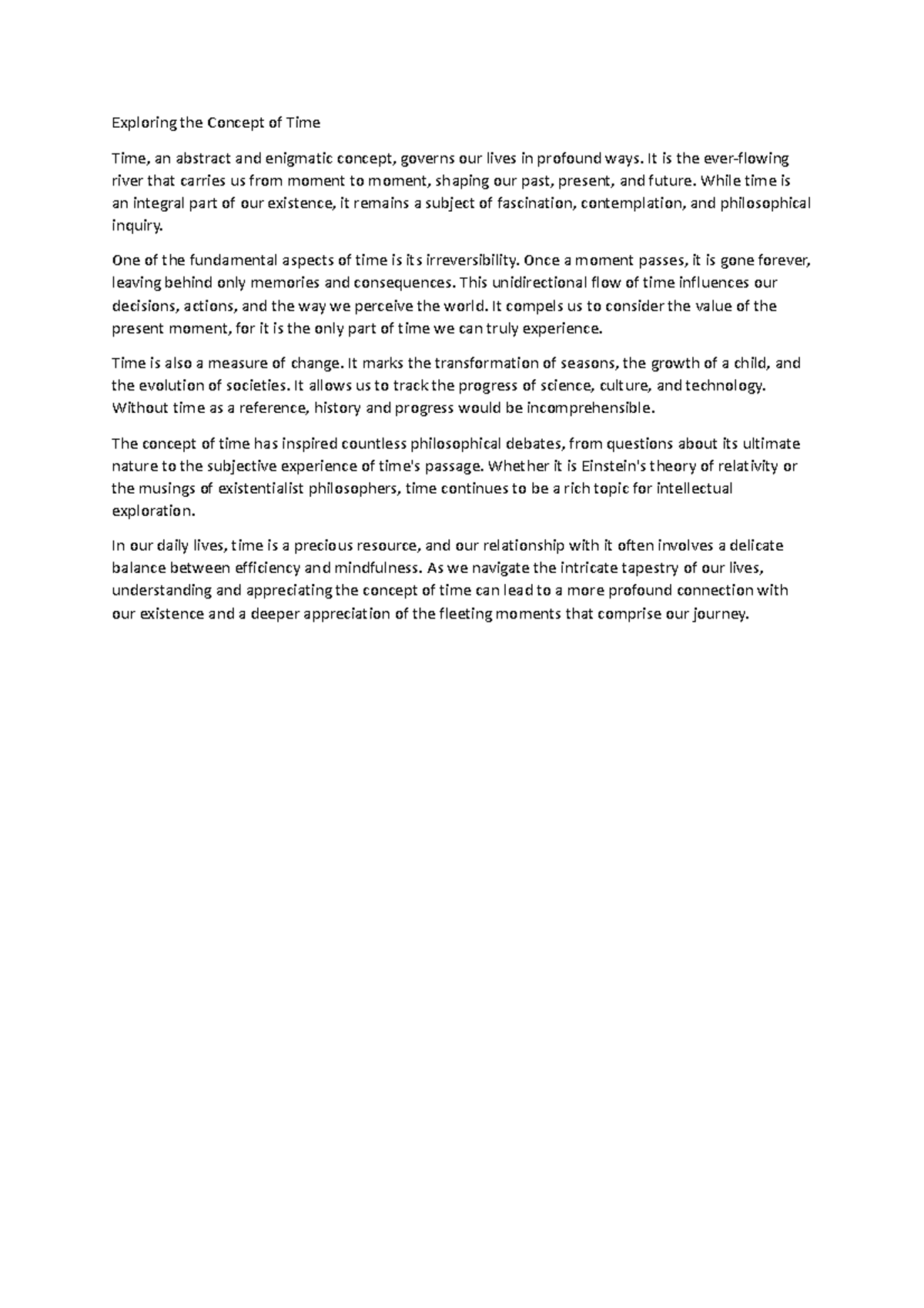Exploring the Concept of Time - It is the ever-flowing river that ...