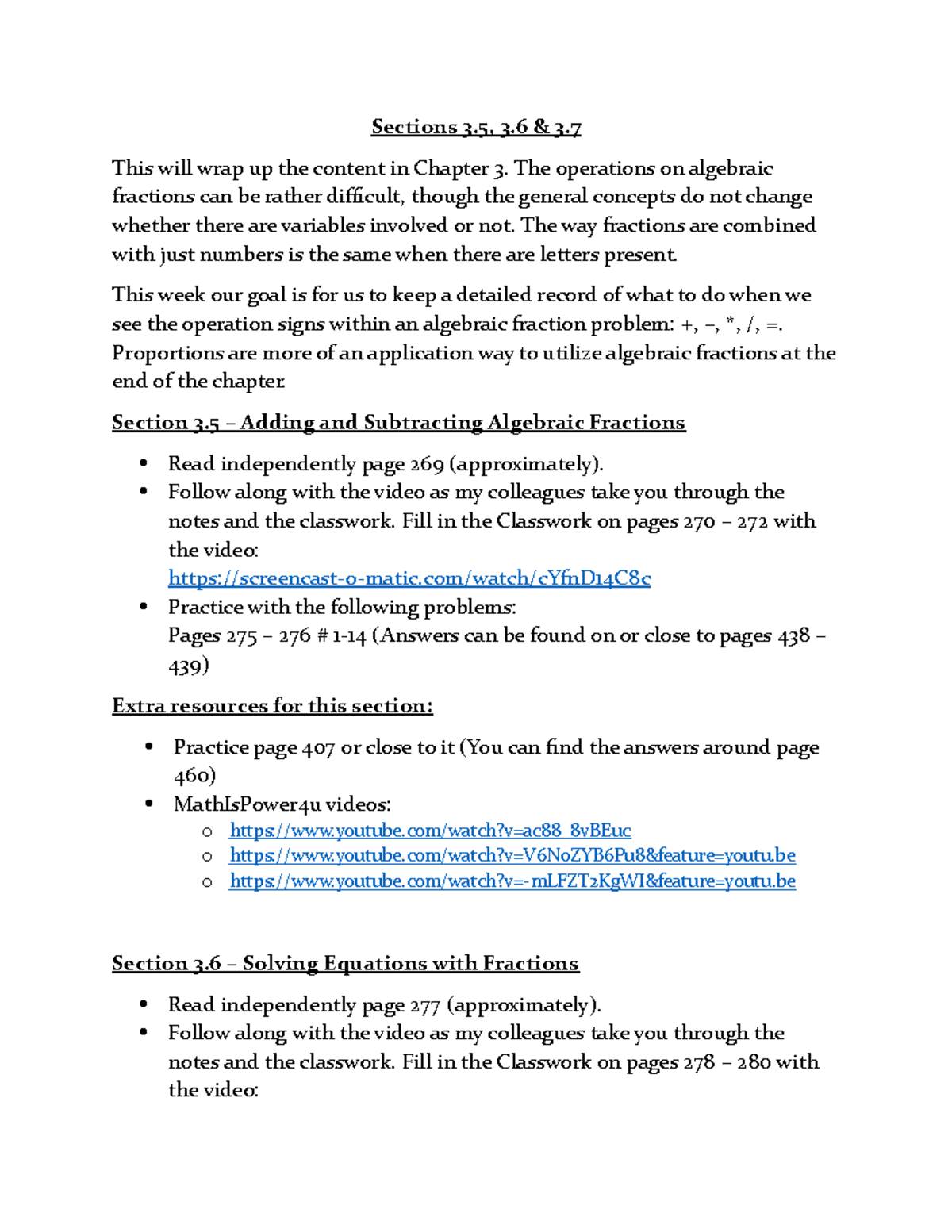 Sections 3.5-3 - math - Sections 3, 3 & 3. This will wrap up the ...