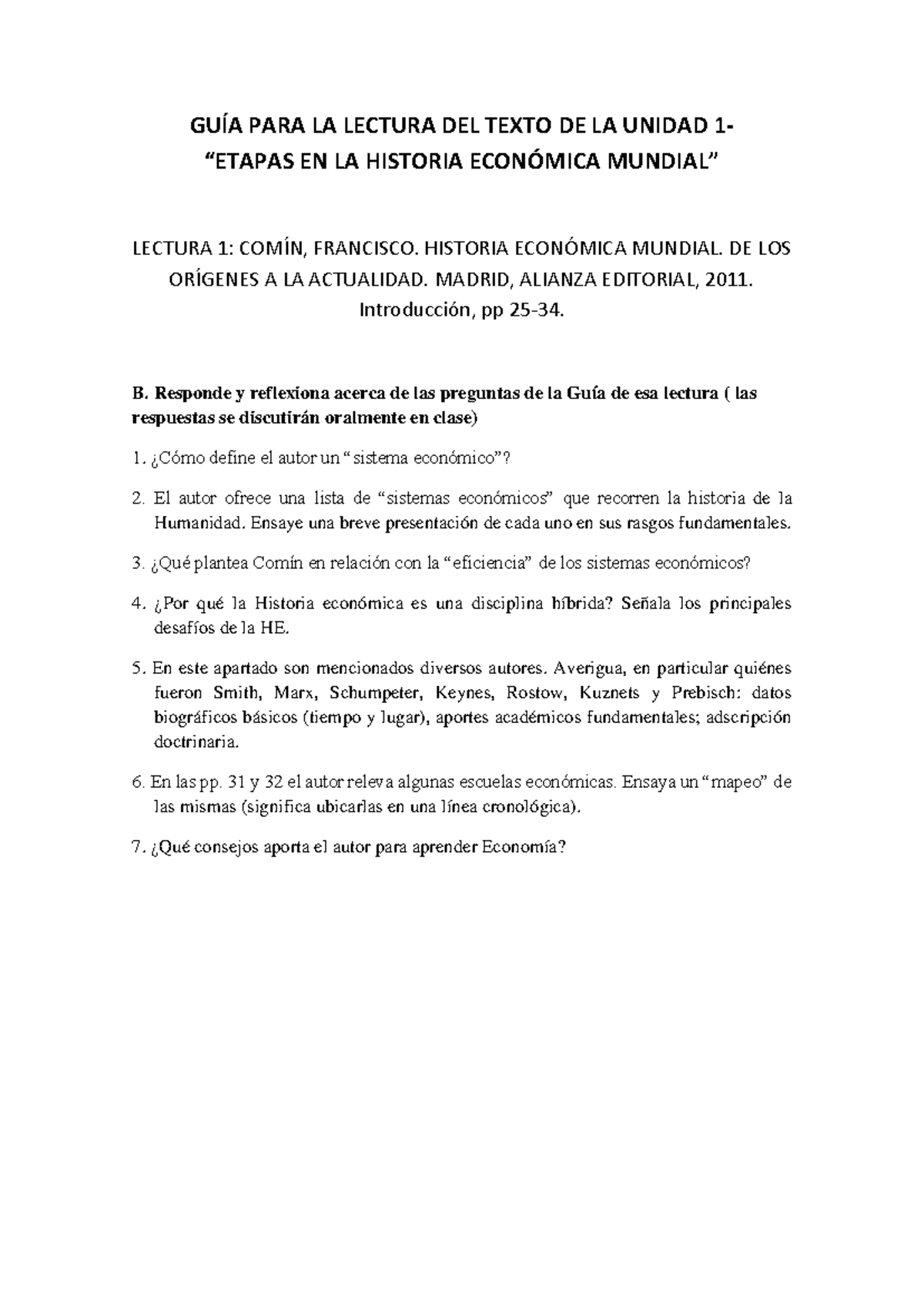 Guía de Lecturas - Unidad 1 - GUÍA PARA LA LECTURA DEL TEXTO DE LA UNIDAD 1 - “ETAPAS EN LA ...