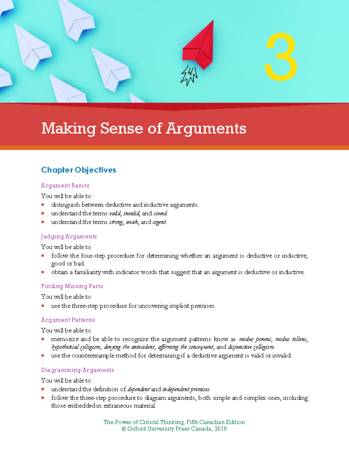 Mac Donald Vaughn SSG Chapter 3 - Chapter Objectives Argument Basics You will be able to - Studocu