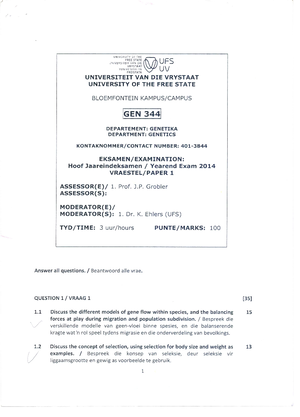 UFS UV - University of the Free State - Studocu