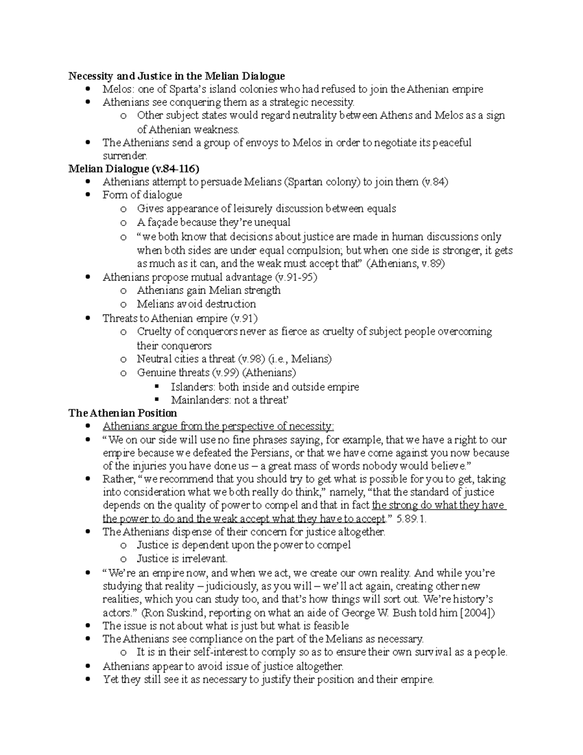 International Relations - Necessity and Justice in the Melian Dialogue ...