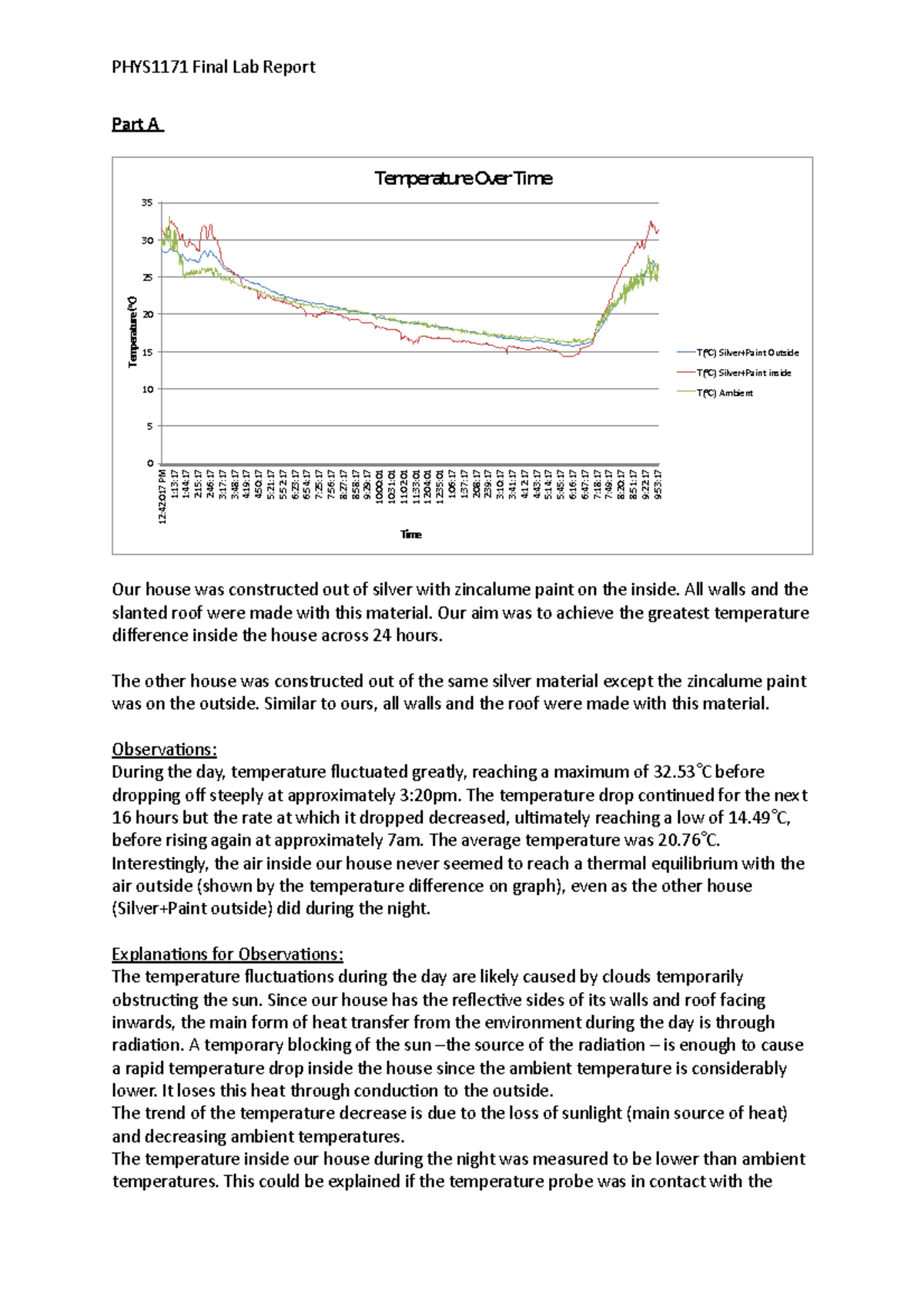 PHYS1171_Lab_Report/Practical - PHYS1171 Final Lab Report Part A ...