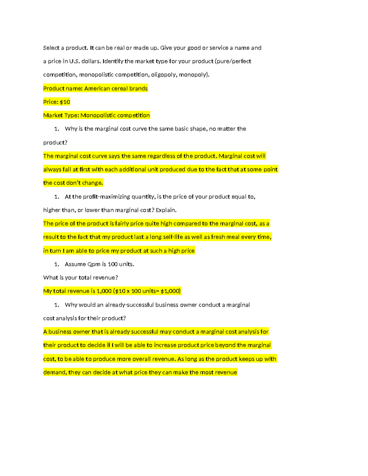 Economics - Copy - Hope this helps - Select a product. It can be real ...