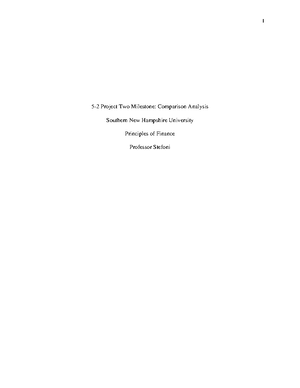 FIN 320 discussion 6 Understanding pricing of a stock - Discussion 5 ...