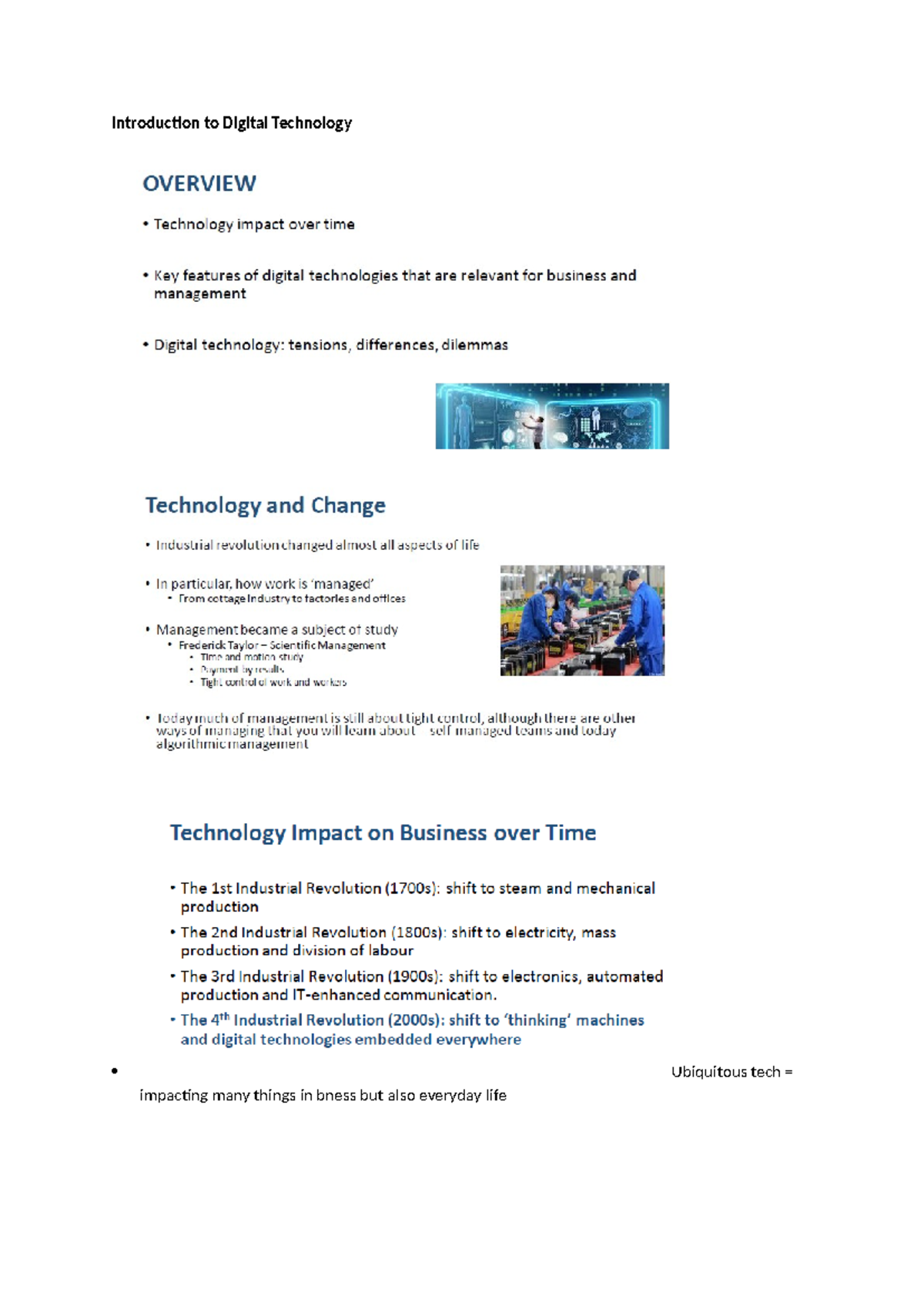 Week 2 Digital Tech Lecture - Introduction to Digital Technology ...