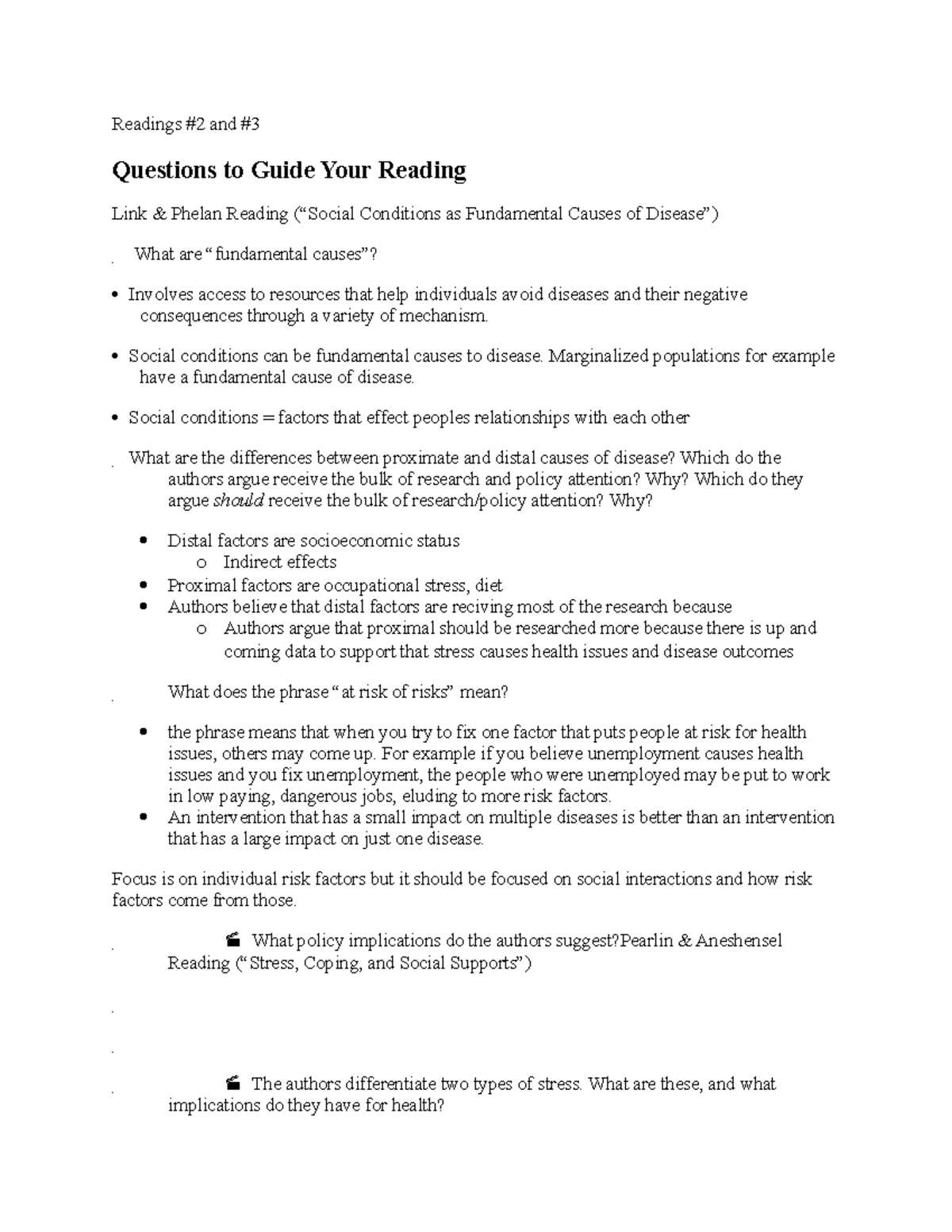 Readings 2 and 3 - Readings #2 and #3 Questions to Guide Your Reading ...