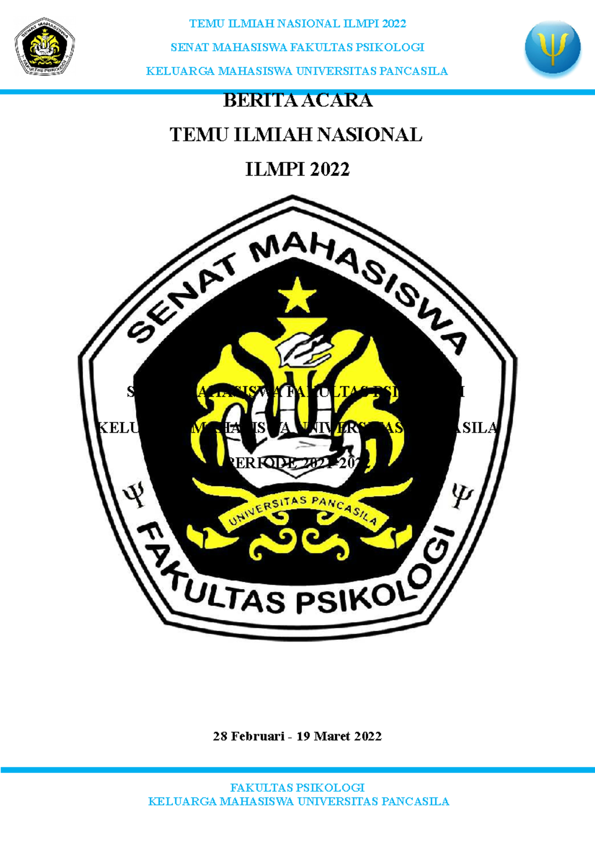 Berita Acara Temu Ilmiah Nasional Ilmpi 2022 - BERITA ACARA TEMU ILMIAH ...