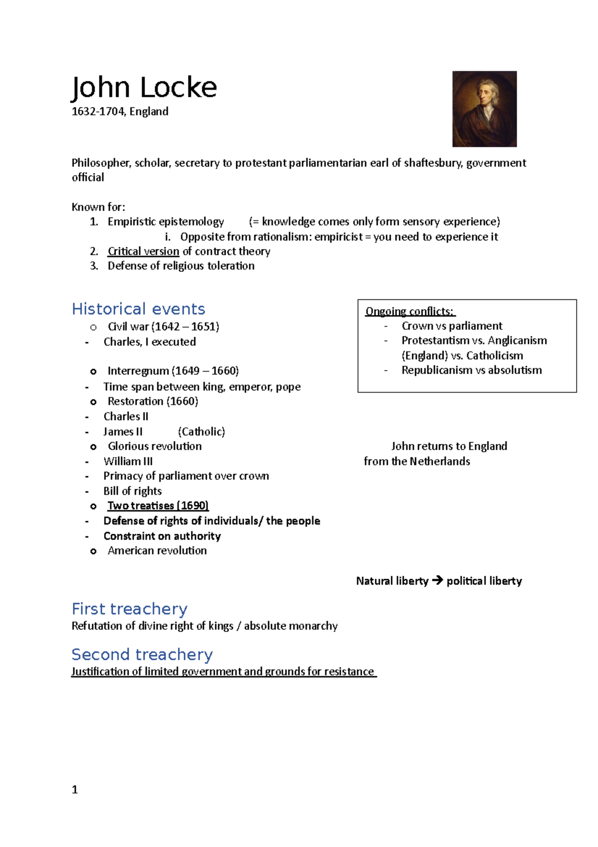 John Locke - John Locke 1632-1704, England Philosopher, scholar ...