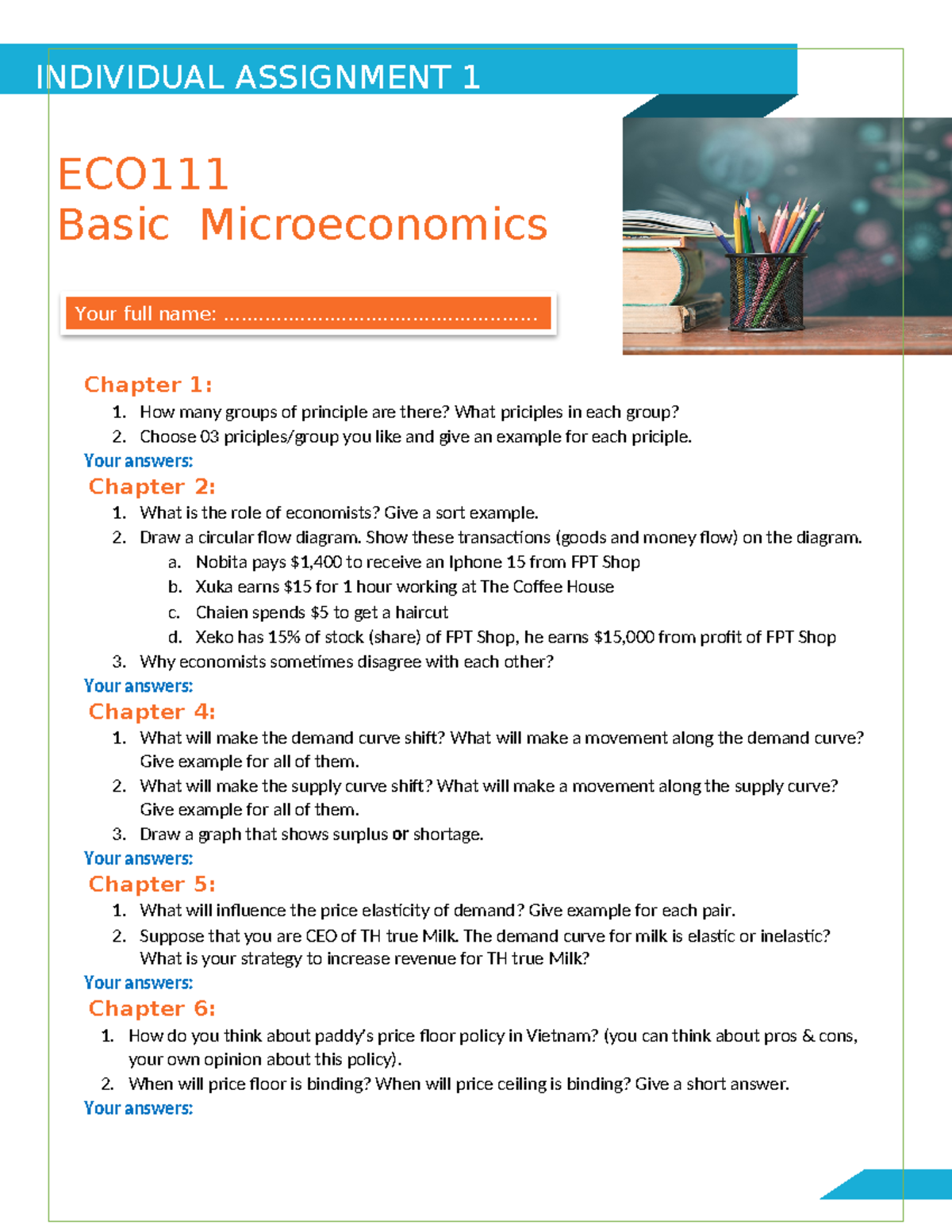 27 05 2024 Individual assignments 1 SU24 - INDIVIDUAL ASSIGNMENT 1 ECO ...