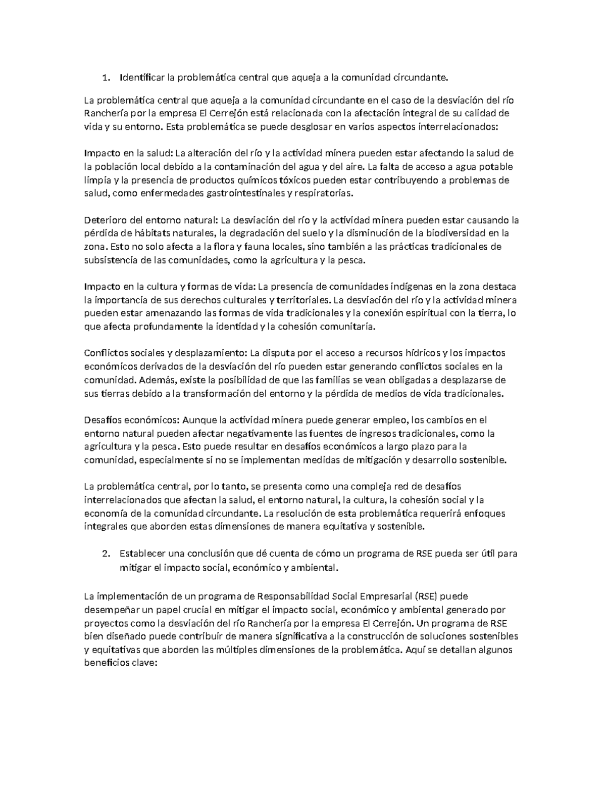 trabajon grupal - Identificar la problemática central que aqueja a la ...