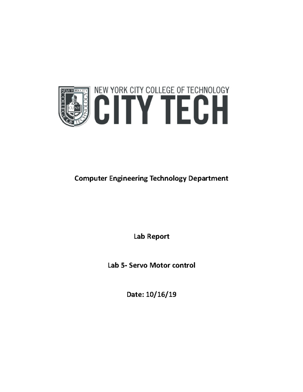 CET 4811 LAB 5 - Laboratory - Computer Engineering Technology ...
