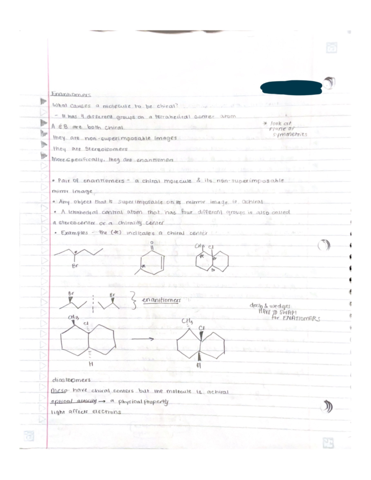 Ochem Enantiomers - CH 6513 - Studocu
