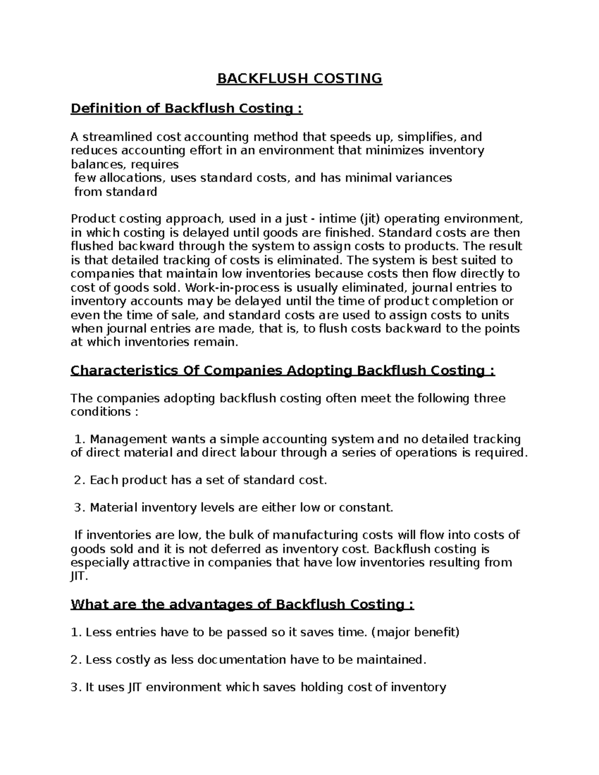 130885867- Backflush- Costing - BACKFLUSH COSTING Definition of ...