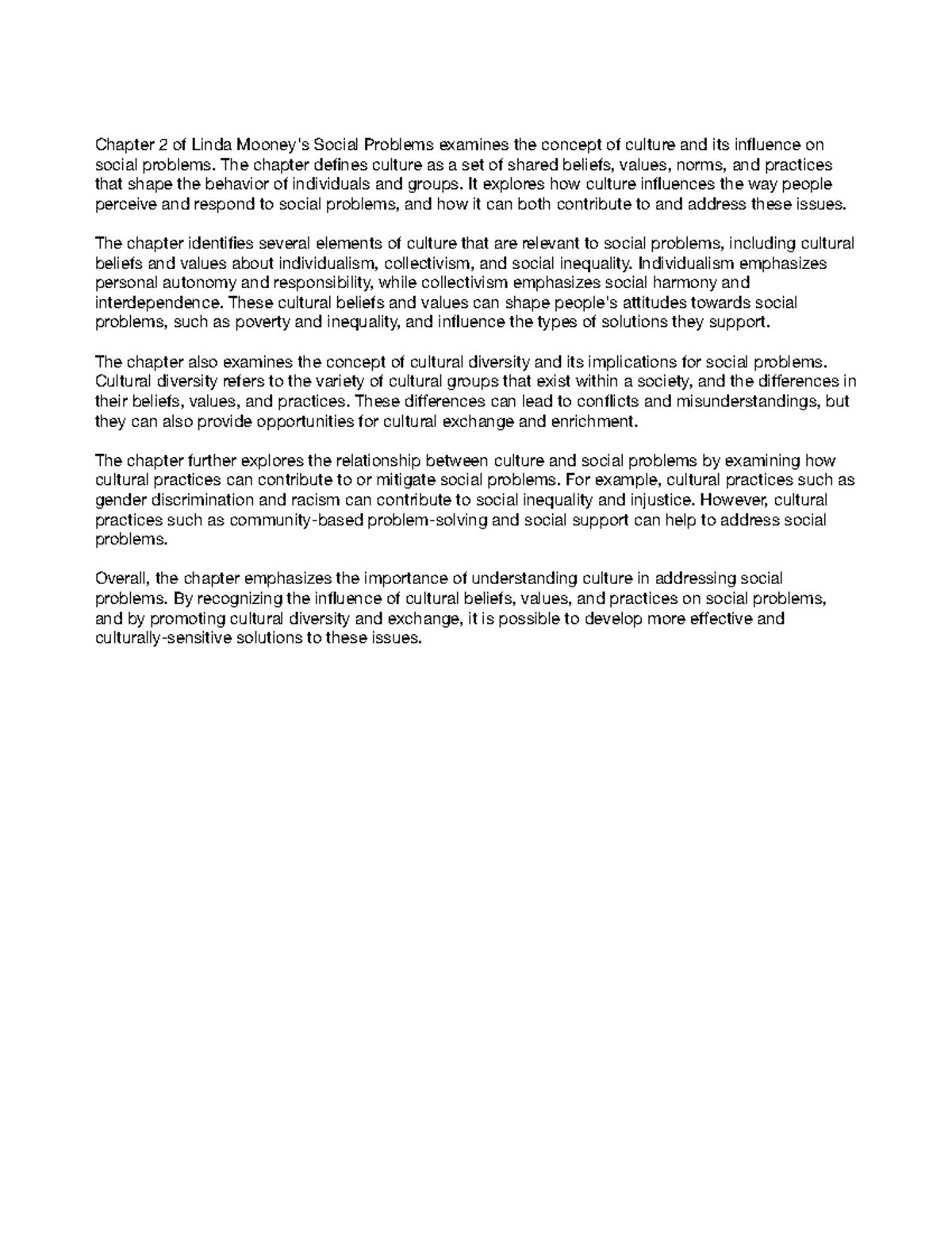 Social problems 3 - Chapter 2 of Linda Mooney's Social Problems ...