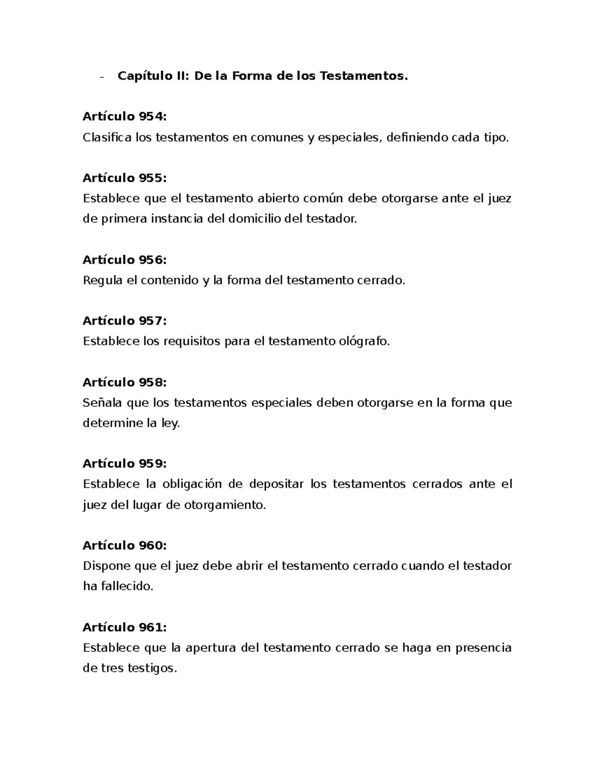 Testamentos - FDASF ASDF ASDFASD FASDF ASDF - Capítulo II: De la Forma ...