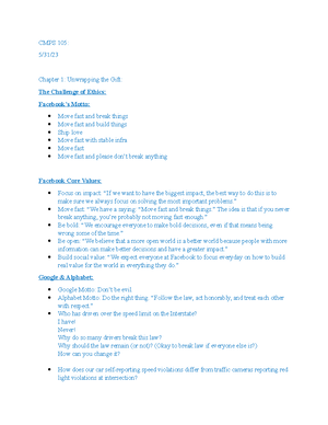 CMPS 105 chapter 3 notes - CMPS 105 6/17/ Chapter 3: Freedom of Speech ...