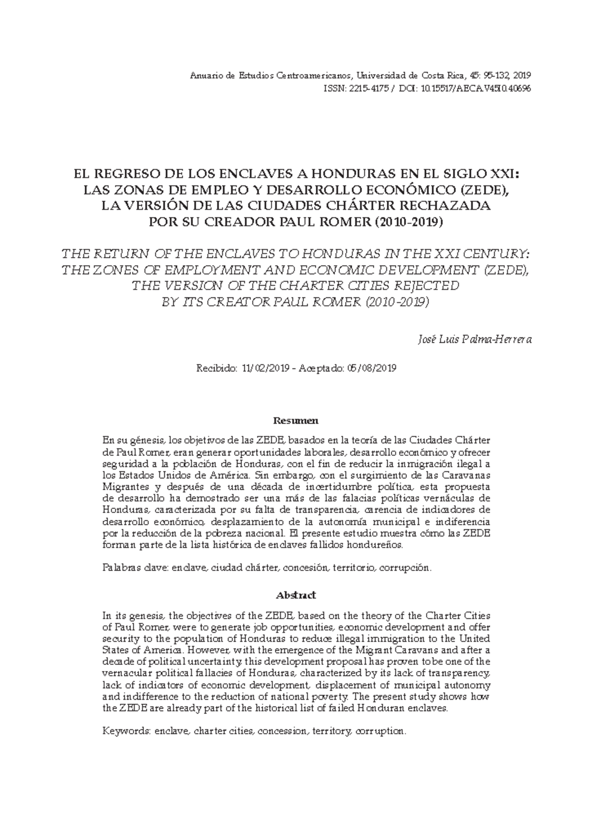 2215 4175 aec 45 095 - Enclave Minero y Bananero - Anuario de Estudios Centroamericanos ...