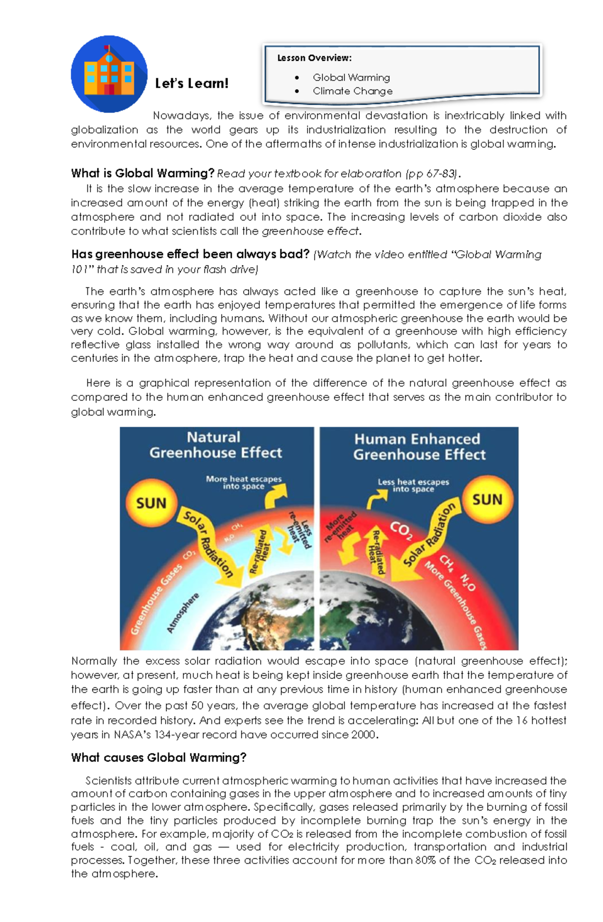 What is Global Warming - Let’s Learn! Nowadays, the issue of ...