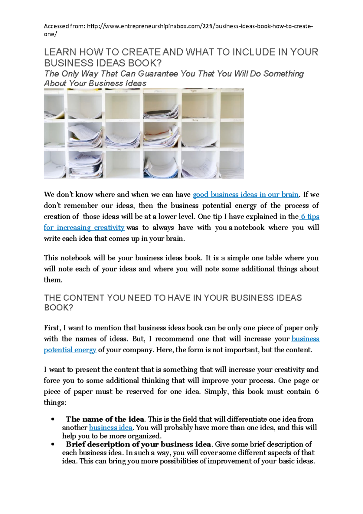 Business Idea summary - one/ LEARN HOW TO CREATE AND WHAT TO INCLUDE IN ...
