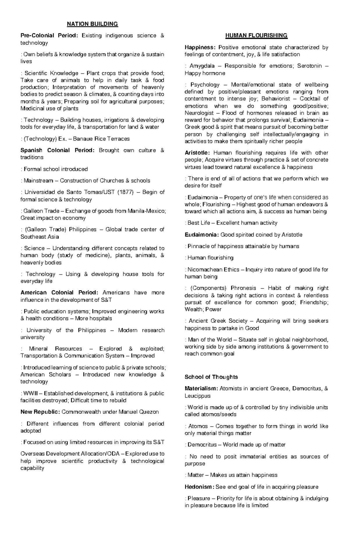 STS - ......................................... - NATION BUILDING Pre ...