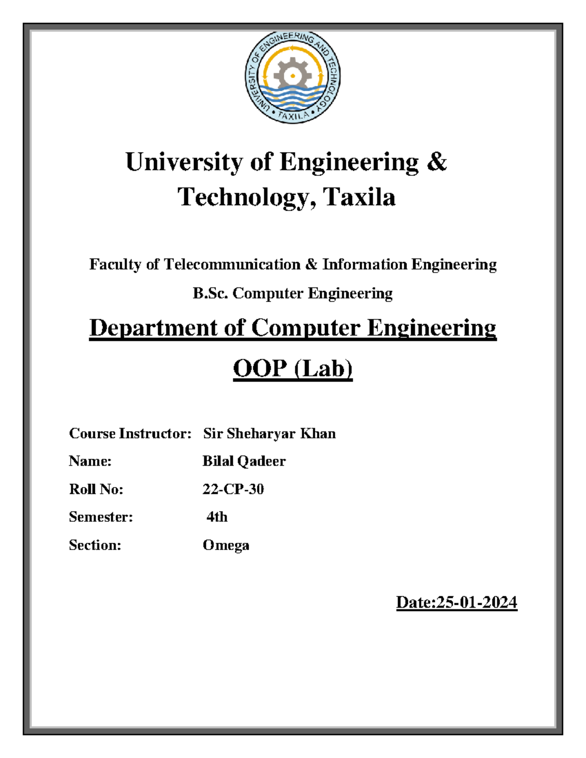 Lab 3 Report - tips - University of Engineering & Technology, Taxila ...