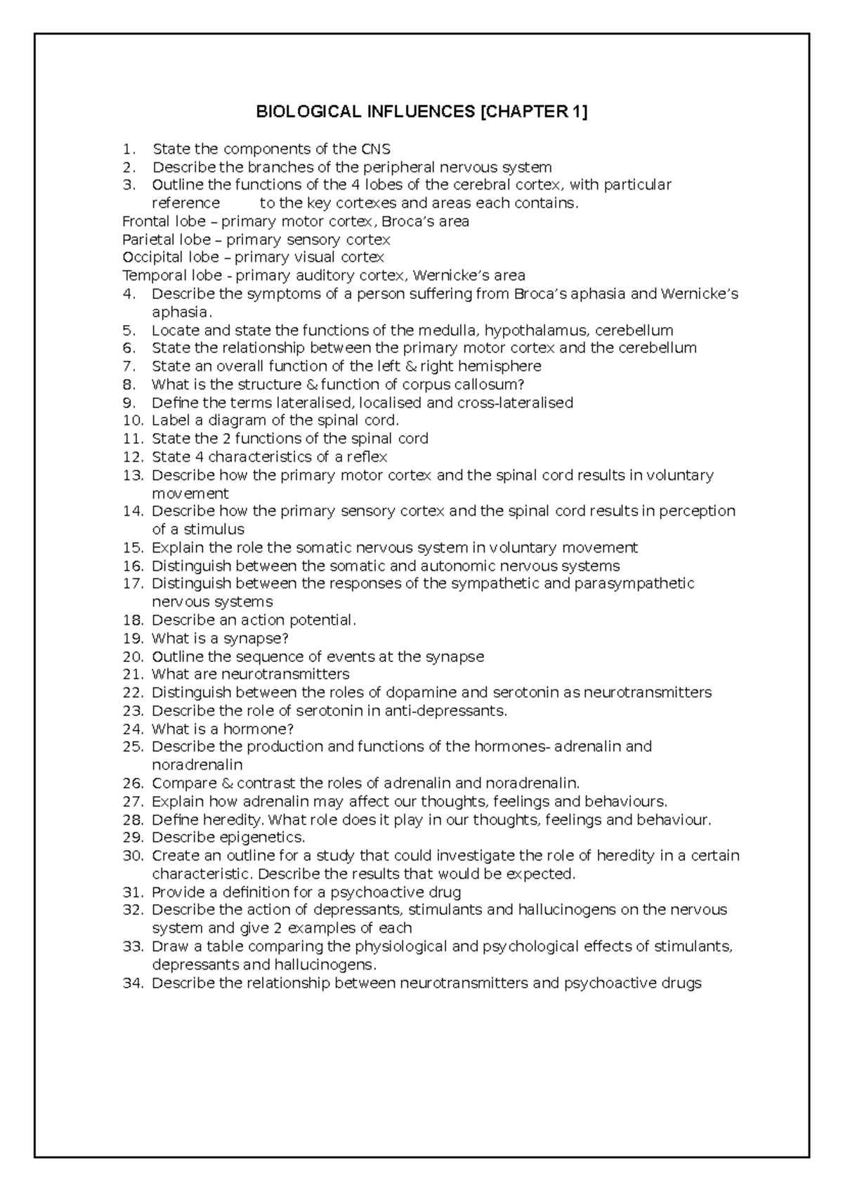 12P Biological Influences elaborations -2 - BIOLOGICAL INFLUENCES ...