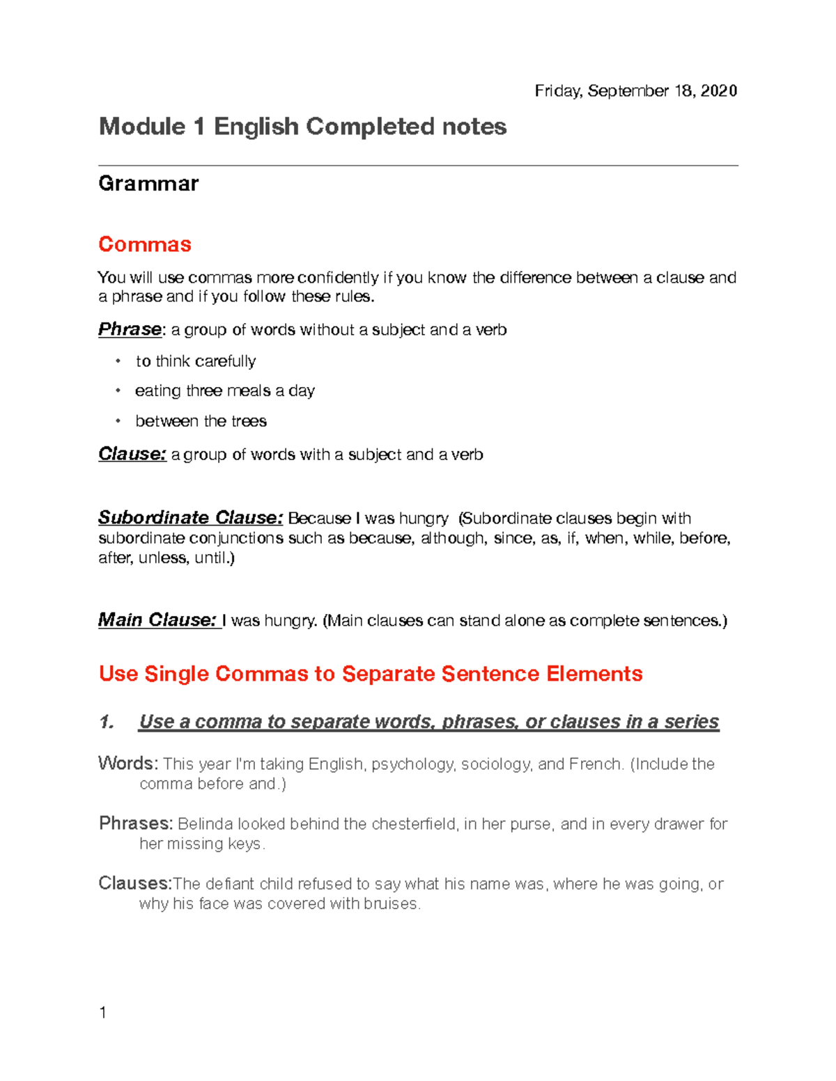 Completed Module 1 English notes - Module 1 English Completed notes ...