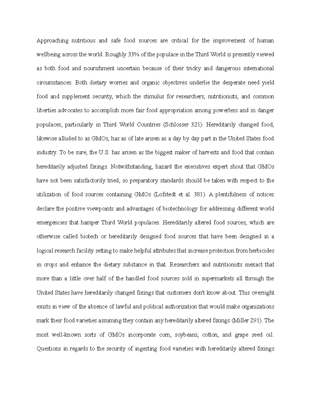 Essay - The Dark Side of the All-American Meal - Approaching nutritious ...