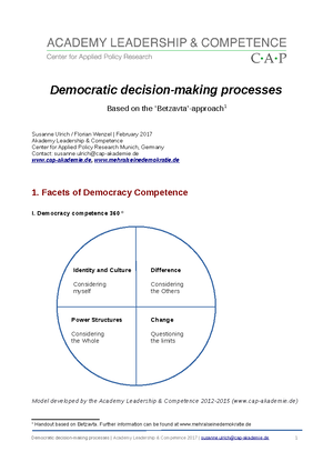 Democratic decision making processes - Democratic decision-making ...