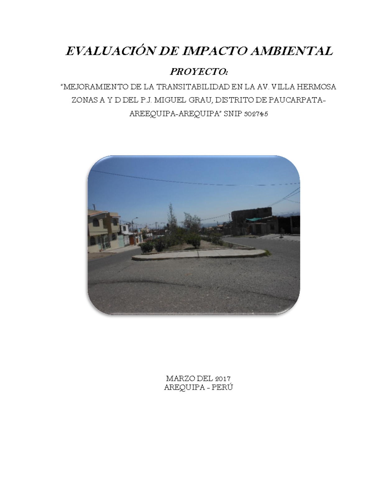 Estudio DE Impacto Ambiental AV Villa Hermosa REV04 - EVALUACIÓN DE ...