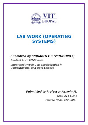 Operating Systems LAB(R18) - OPERATING SYSTEMS LABORATORY MANUAL B (R18 ...