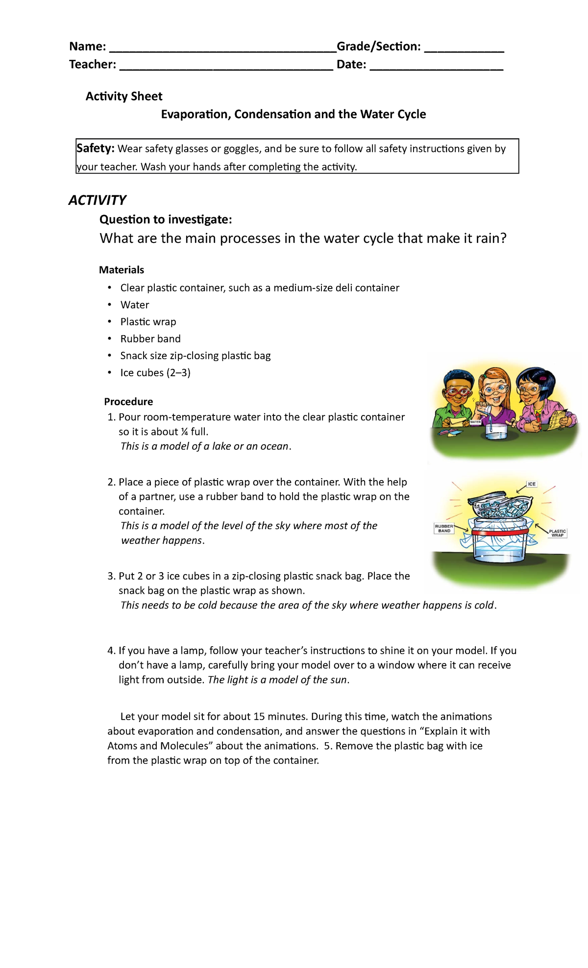 Learning Activities - Amazing - Name ...