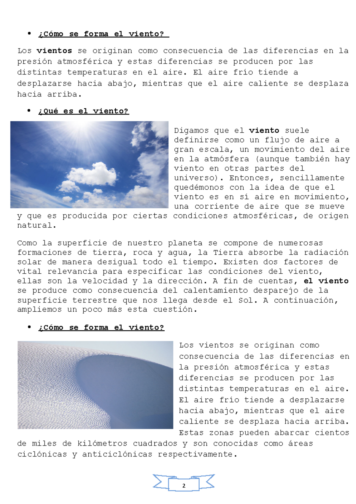 Cómo se forma el Viento. curiosidades - ¿Cómo se forma el viento? Los ...