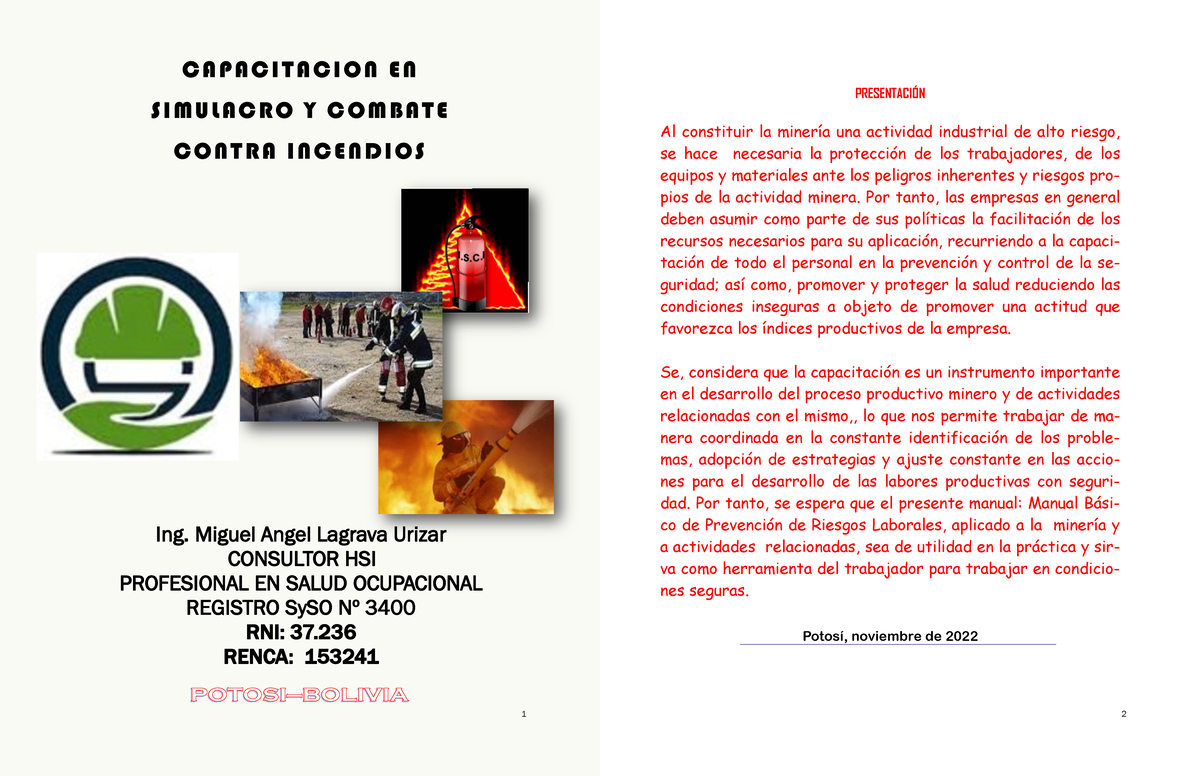 Cartilla Combate contra incendios - C A P A C I T A C I O N E N S I M U ...