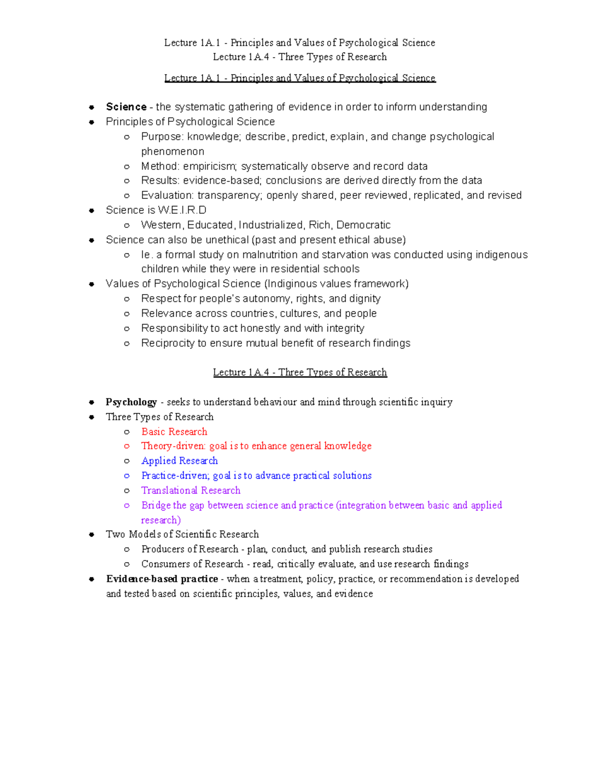Lecture 1A.1 and 1A - This course was delivered online, hence the multiple videos (XA, XB) per ...