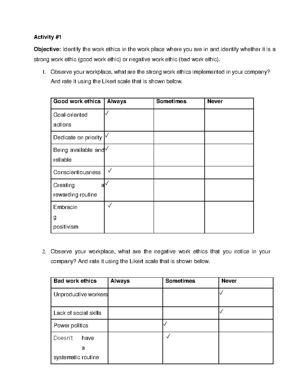 Learning-Activity-1-Reflection - Activity # Objective: Identify the ...