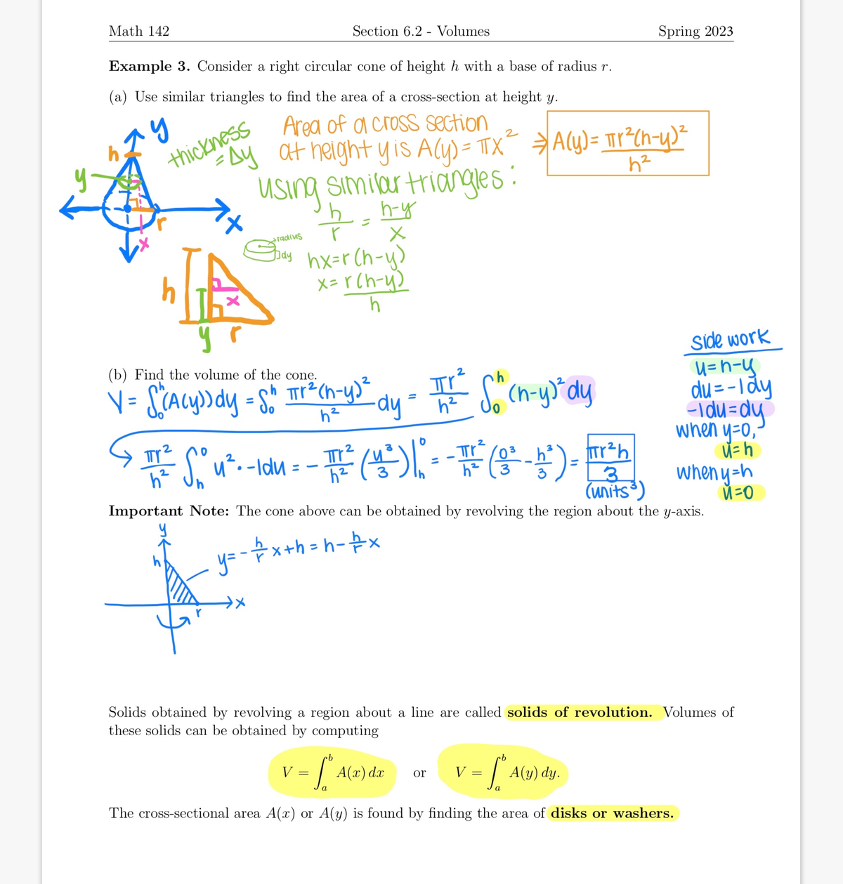 IMG 0841 - Professor Nelson: Calculus 2: 6.2 Lecture Notes/ Practice ...