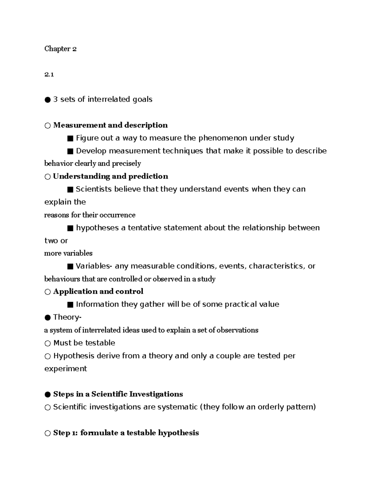 Psychology Chapter 2 Chapter 2 3 Sets Of Interrelated Goals